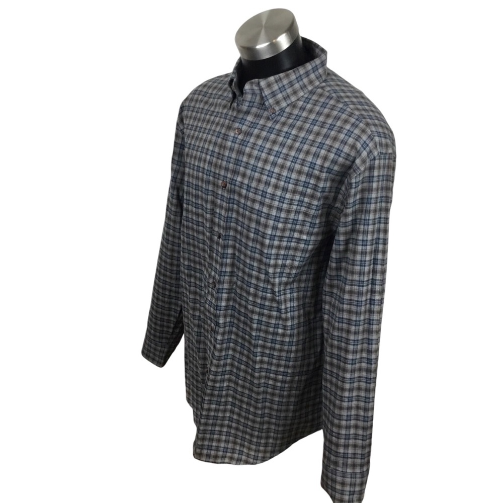 Pendleton Landry Cotton/Wool Plaid Button Down Long S… - Gem